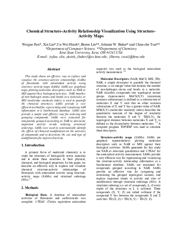 (PDF) Chemical Structure-Activity Relationship Visualization Using ...