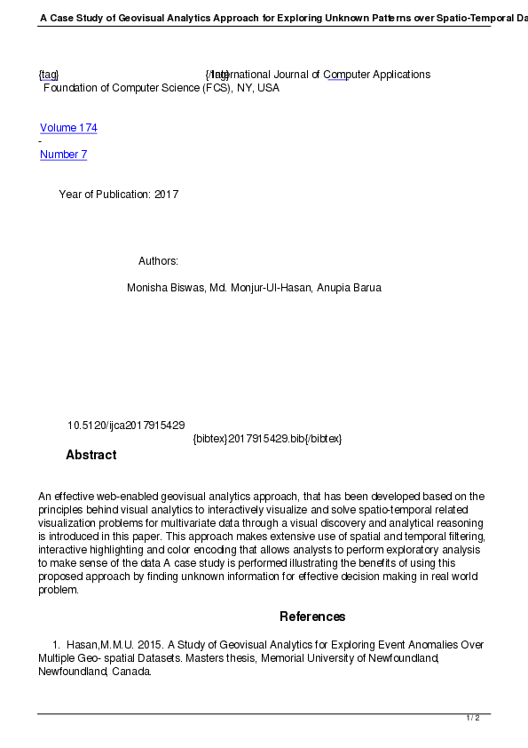 (PDF) A Case Study of Geovisual Analytics Approach for Exploring Unknown Patterns over Spatio ...
