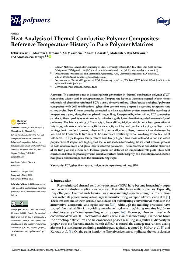 (PDF) Heat Analysis of Thermal Conductive Polymer Composites: Reference ...