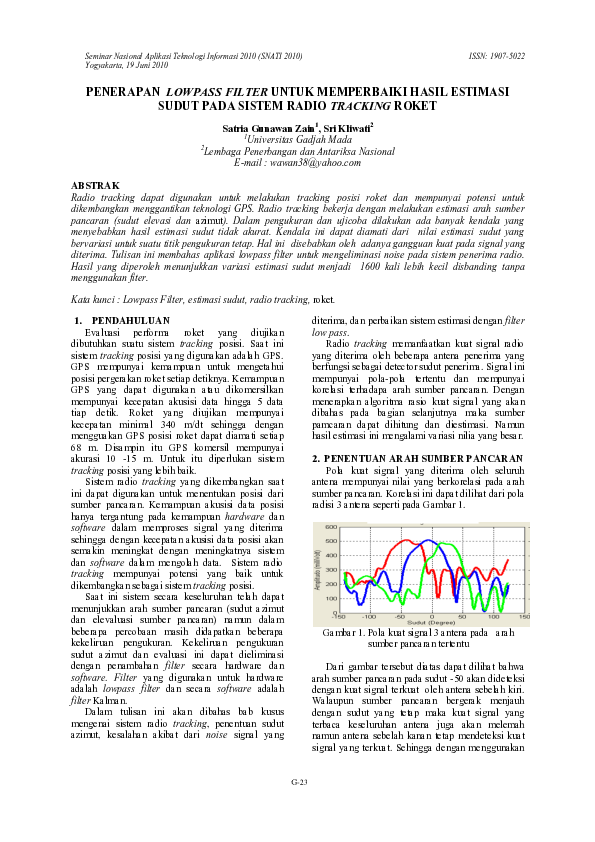 (PDF) Penerapan Low Pass Filter Untuk Memperbaiki Hasil Estimasi Sudut ...