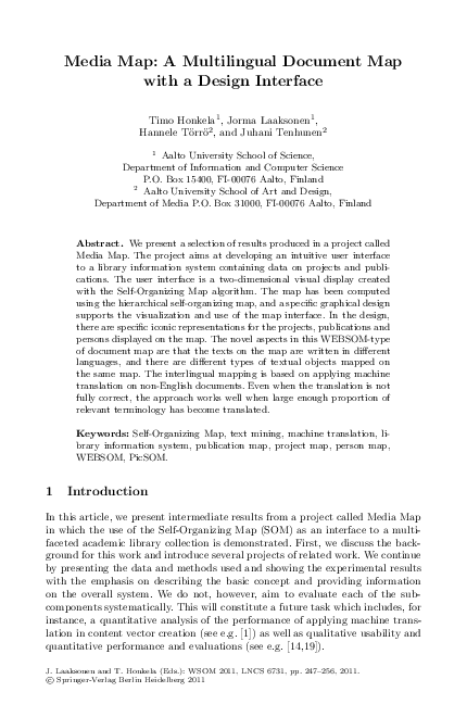 (PDF) Media Map: A Multilingual Document Map with a Design Interface