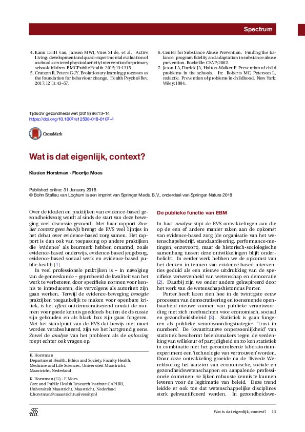 (PDF) Wat is dat eigenlijk, context?