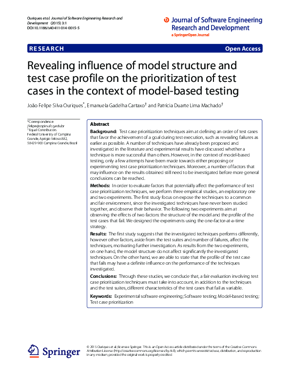 (PDF) Revealing influence of model structure and test case profile on ...