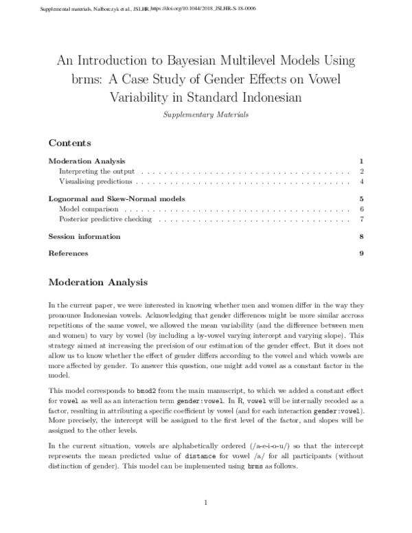 (PDF) Introducing brms (Nalborczyk et al., 2019)