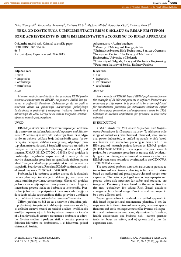 (PDF) Some achievements in RBIM implementation according to RIMAP approach