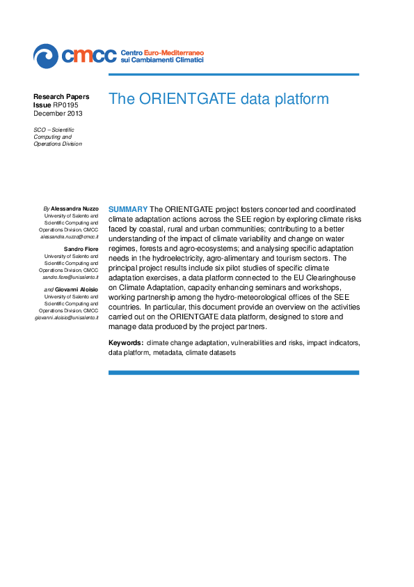(PDF) The Orientgate Data Platform