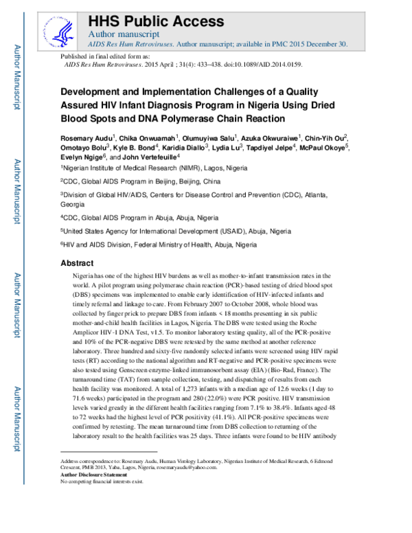 (PDF) Development and Implementation Challenges of a Quality Assured ...