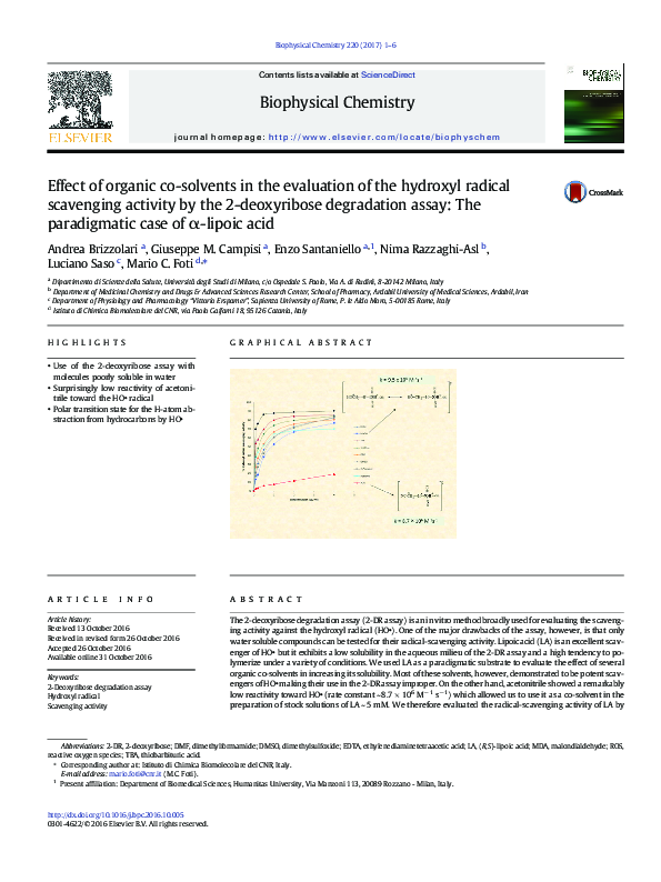 (PDF) Effect of organic co-solvents in the evaluation of the hydroxyl ...