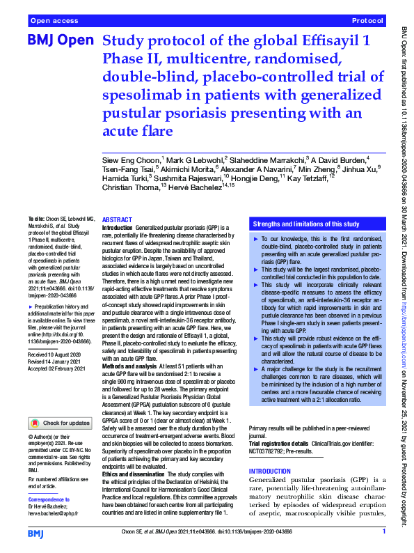 (PDF) Study protocol of the global Effisayil 1 Phase II, multicentre, randomised, double-blind ...