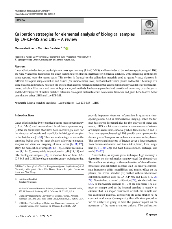 (PDF) Calibration strategies for the elemental analysis of individual aqueous fluid inclusions ...