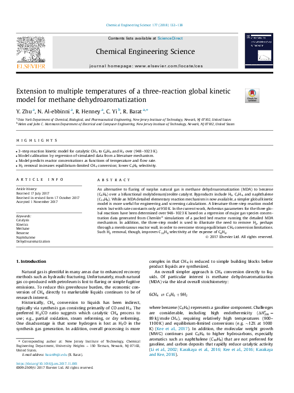 (PDF) Extension to multiple temperatures of a three-reaction global ...