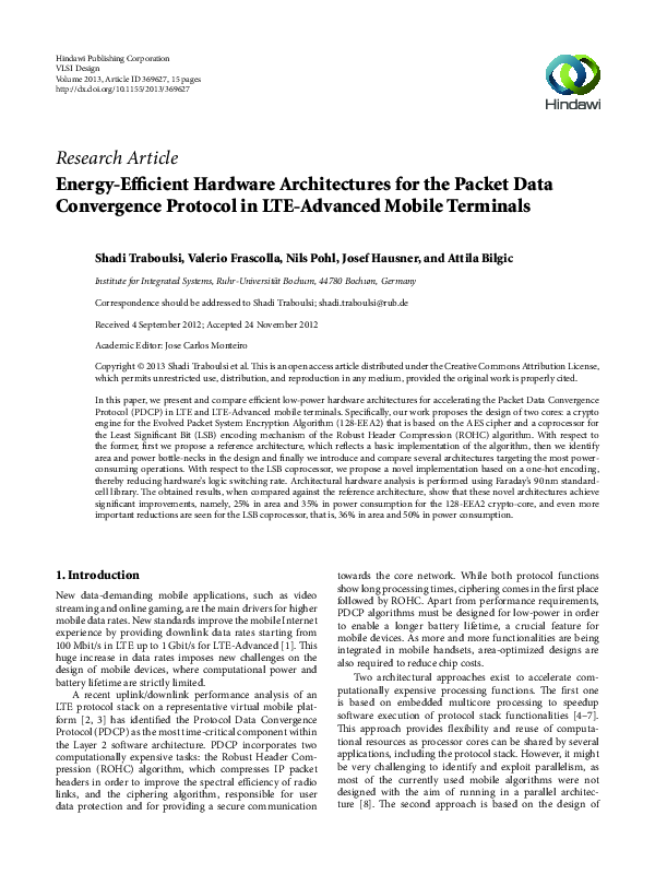 (PDF) Energy-Efficient Hardware Architectures for the Packet Data Convergence Protocol in LTE ...