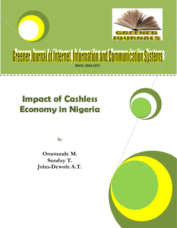 (PDF) Impact of Cashless Economy in Nigeria Impact of Cashless Economy in Nigeria