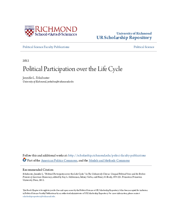 (PDF) 8. Political Participation over the Life Cycle