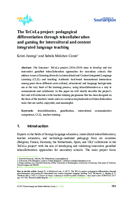 (PDF) The TeCoLa project: pedagogical differentiation through ...