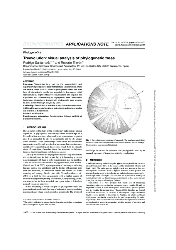 (PDF) Treevolution: visual analysis of phylogenetic trees | Roberto Theron - Academia.edu