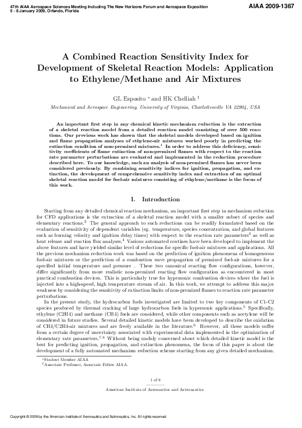 (PDF) A Combined Reaction Sensitivity Index for Development of Skeletal ...