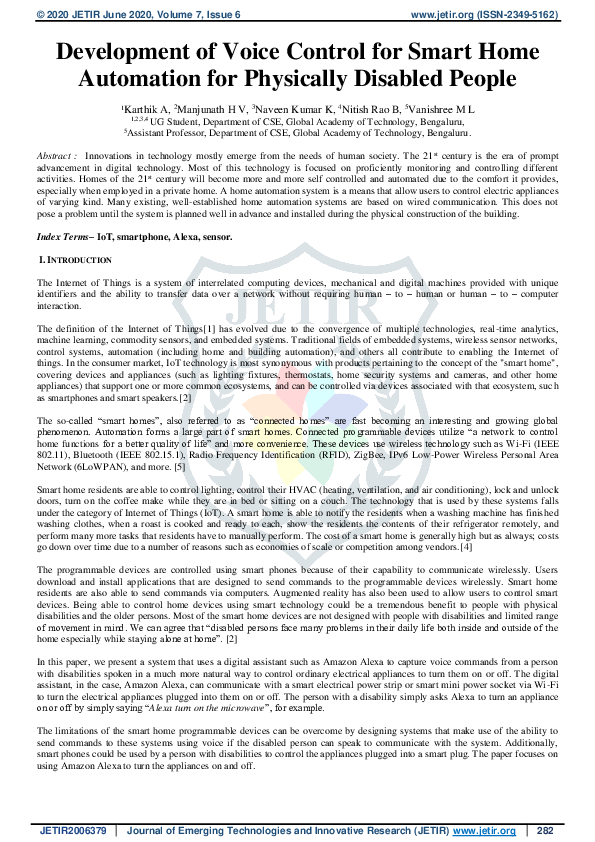 (PDF) Development of Voice Control for Smart Home Automation for ...