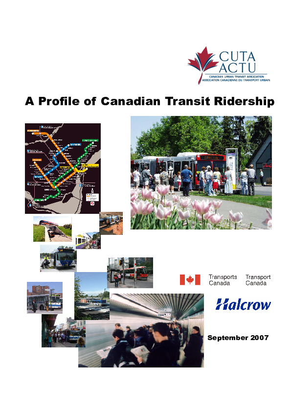 (PDF) A Profile of Canadian Transit Ridership; Final Report