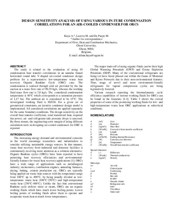 (PDF) Design sensitivity analysis of using various in-tube condensation correlations for an air ...