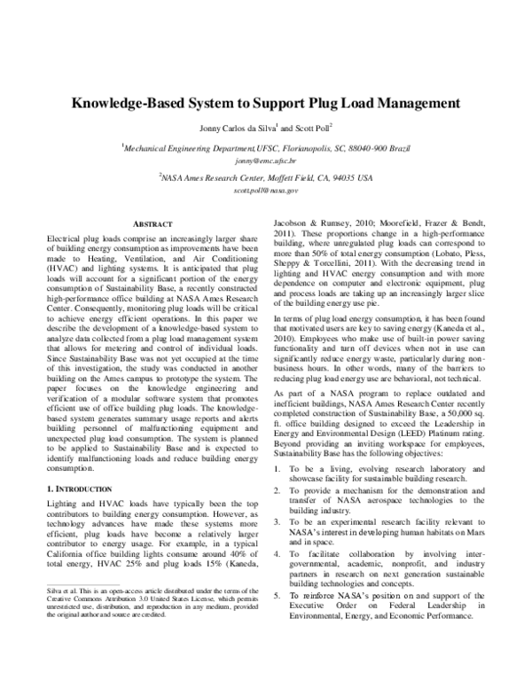 (PDF) Knowledge-Based System to Support Plug Load Management