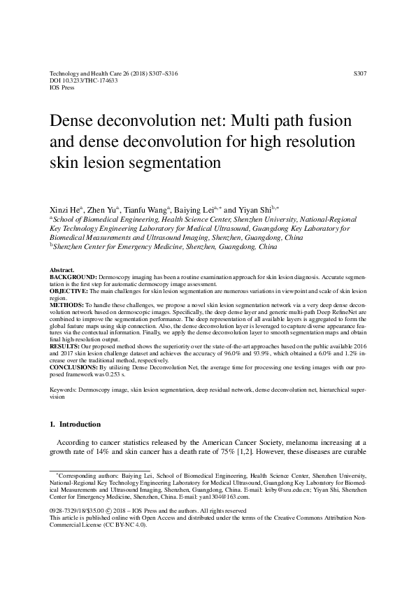 Pdf Dense Deconvolution Net Multi Path Fusion And Dense Deconvolution For High Resolution