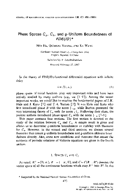 (PDF) Phase spaces Cg, Ch, and g-uniform boundedness of FDE(ID)