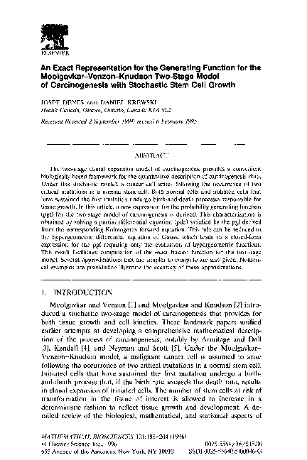 (PDF) An exact representation for the generating function for the ...