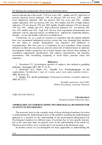 (PDF) Approaches to Understanding Psychological Readiness for Activity ...