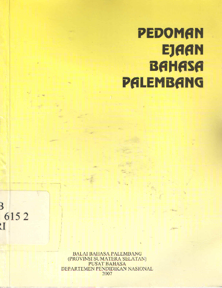 (PDF) Pedoman ejaan bahasa Palembang