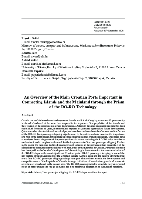 (PDF) An Overview of the Main Croatian Ports Important in Connecting ...