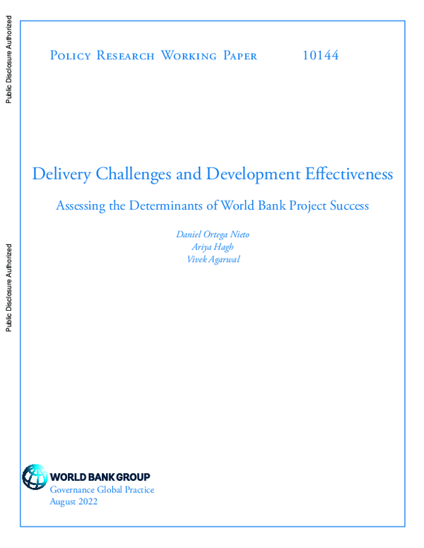 (PDF) Delivery Challenges and Development Effectiveness: Assessing the ...