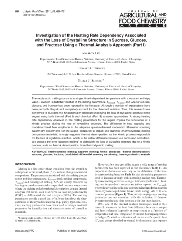 (PDF) Investigation of the Heating Rate Dependency Associated with the ...