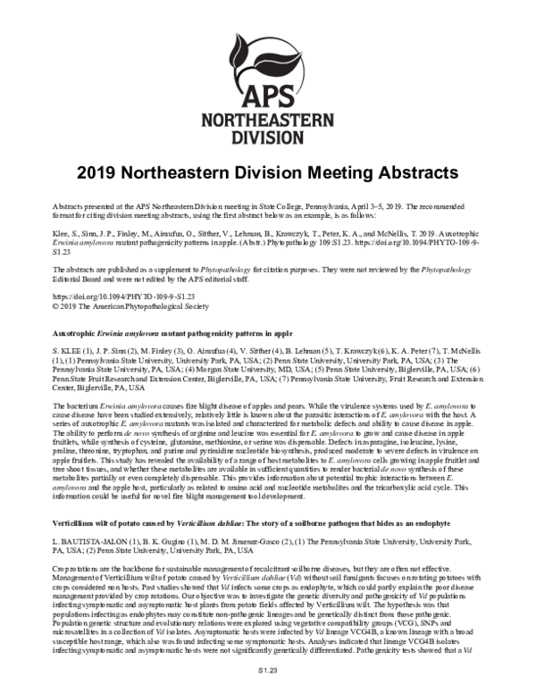 (PDF) Abstracts of Presentations at the 2019 APS Northeastern Division ...
