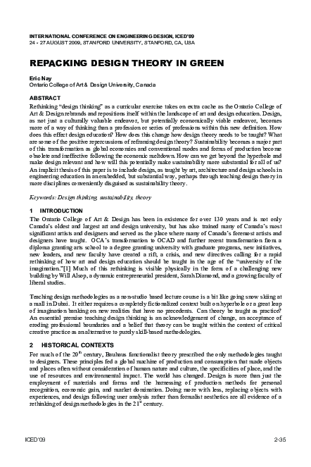 (PDF) Repacking Design Theory in Green | eric nay - Academia.edu