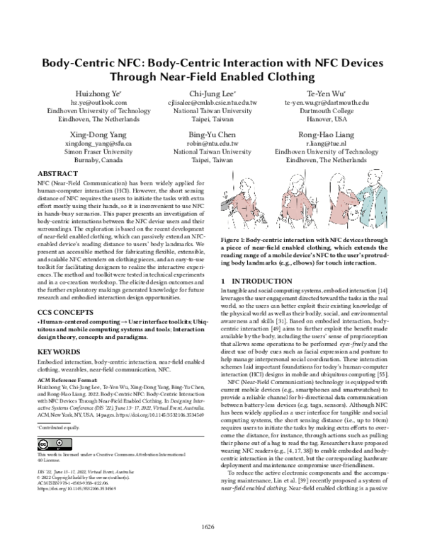 (PDF) Body-Centric NFC: Body-Centric Interaction with NFC Devices ...