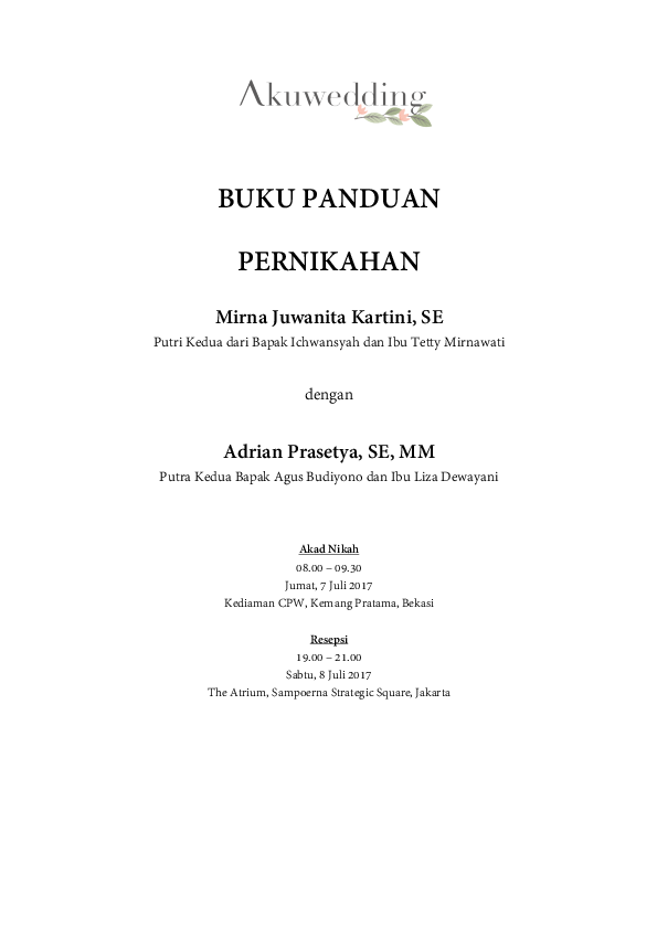 (PDF) BUKU PANDUAN PERNIKAHAN