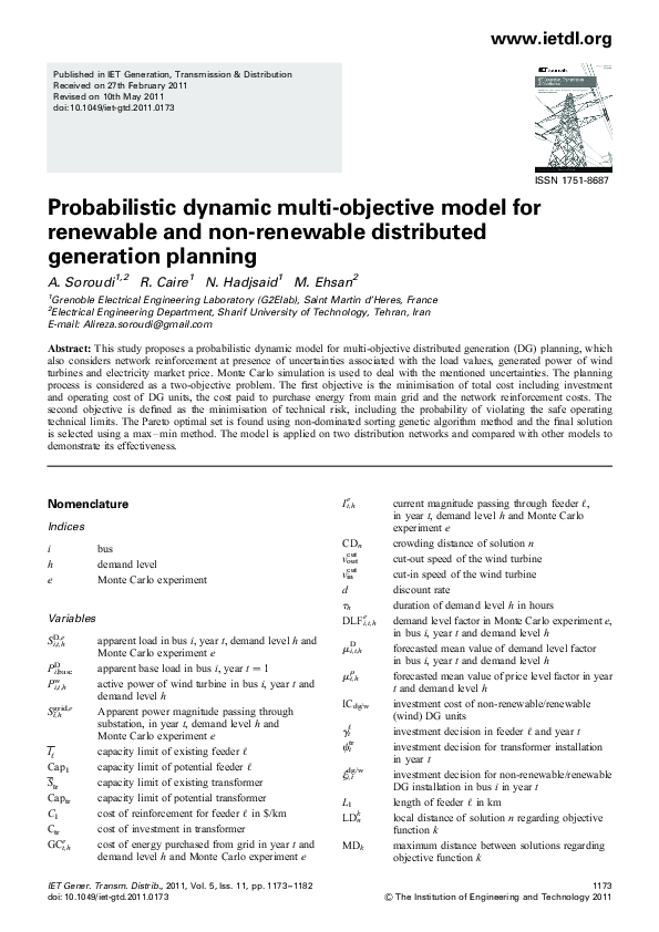 (PDF) Probabilistic dynamic multi-objective model for renewable and non-renewable distributed ...