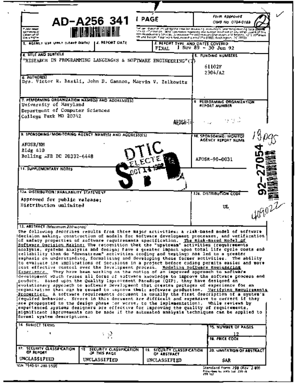 (PDF) Research in Programming Languages and Software Engineering