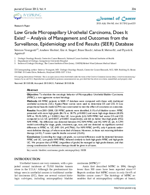 (PDF) Low grade micropapillary urothelial carcinoma, does it exist ...