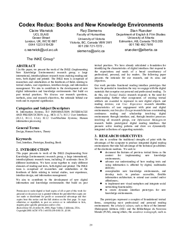 (PDF) Codex Redux | Stan Ruecker - Academia.edu