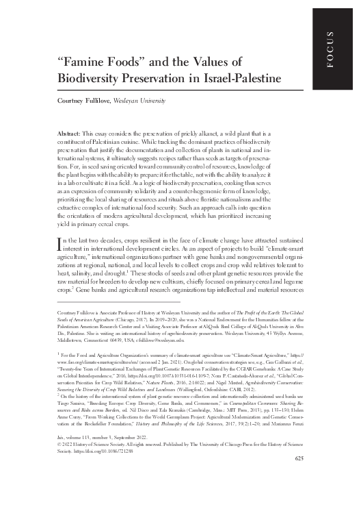 (PDF) “Famine Foods” and the Values of Biodiversity Preservation in ...