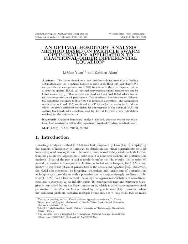 Pdf Solving Abel Differential Equations With Homotopy Analysis