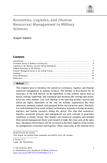 (PDF) Economics, Logistics, and (Human Resources) Management in ...