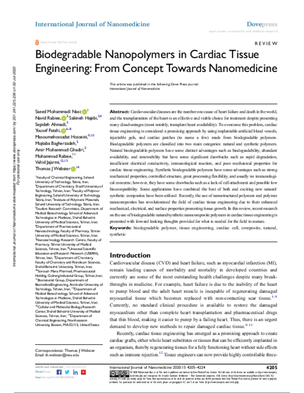 (PDF) Biodegradable Nanopolymers in Cardiac Tissue Engineering: From ...