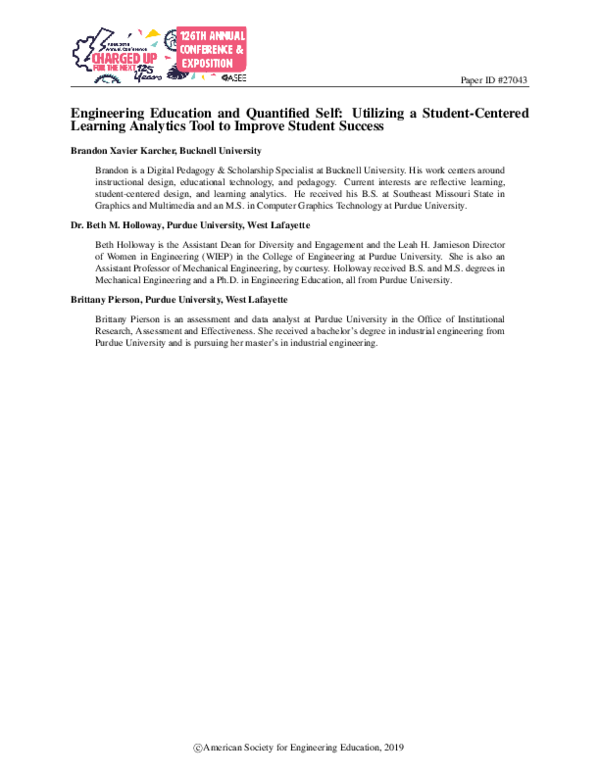 (PDF) Engineering Education and Quantified Self: Utilizing a Student-Centered Learning Analytics ...