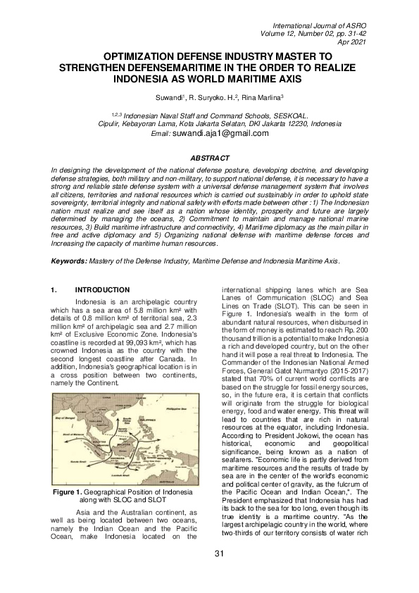 Pdf Optimization Defense Industry Master To Strengthen