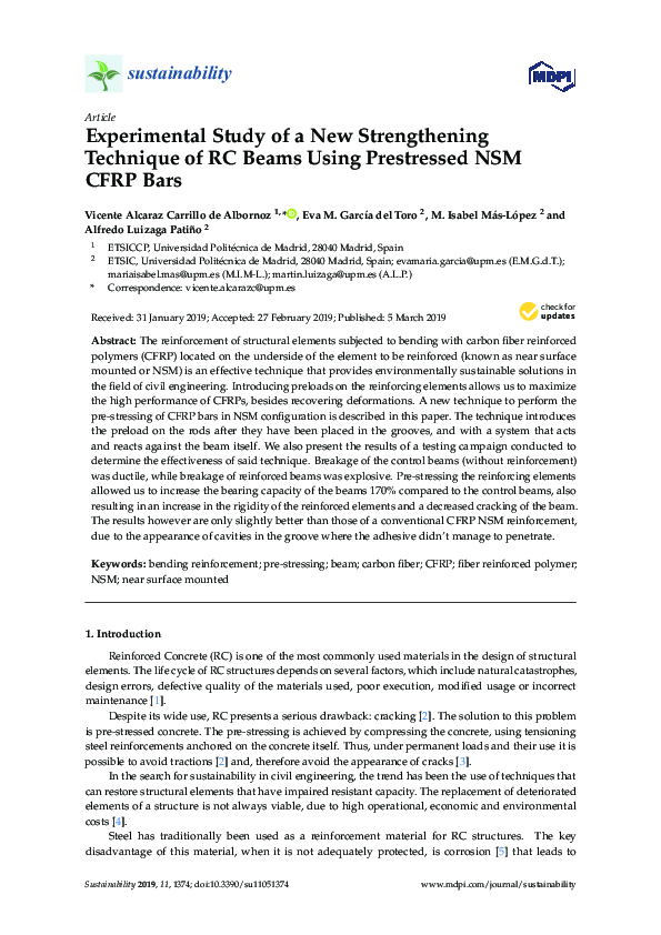 (PDF) Experimental Study of a New Strengthening Technique of RC Beams ...