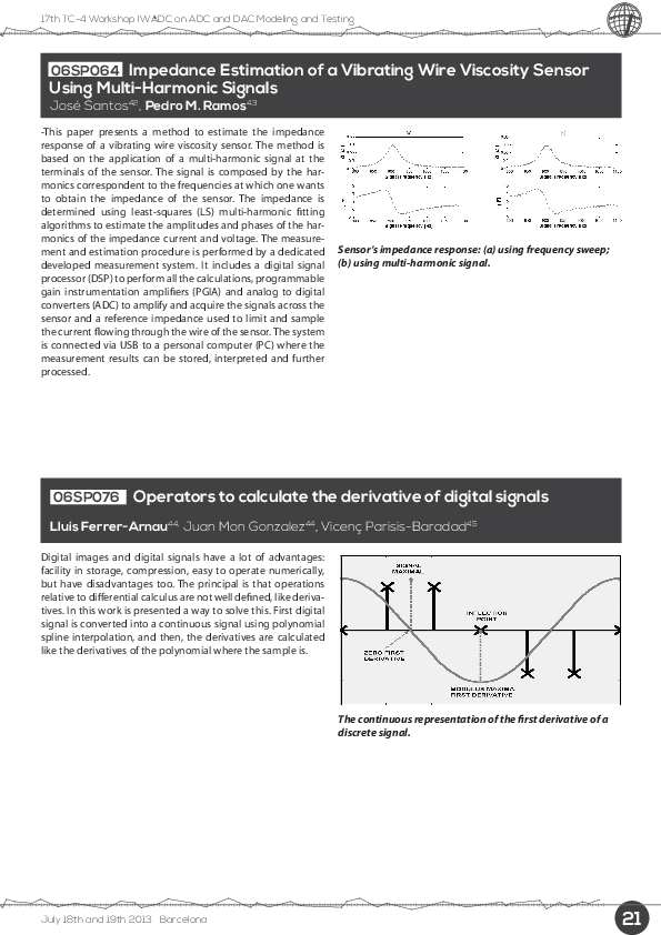 (PDF) Impedance Estimation of a Vibrating Wire Viscosity Sensor Using ...