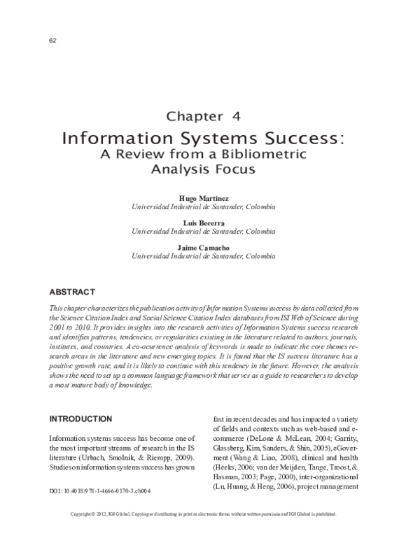(PDF) Information Systems Success